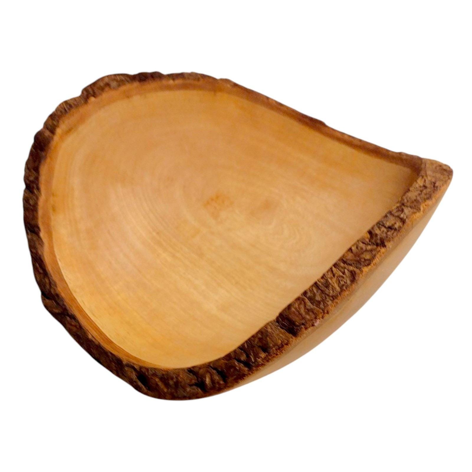 Rustic Live Edge Wood Bowl Primitive Decor 10" Farm Cabin Hand Turned ...