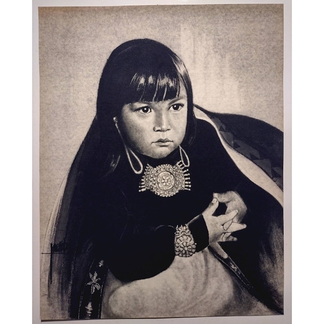 Navajo Child Jane Mabry Limited Edition Print 11x14 Navajo Native ...