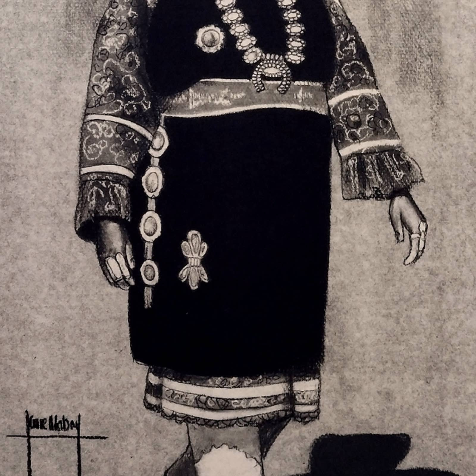 Zuni Water Carrier Limited Edition Print Jane Mabry 11x14 Native ...