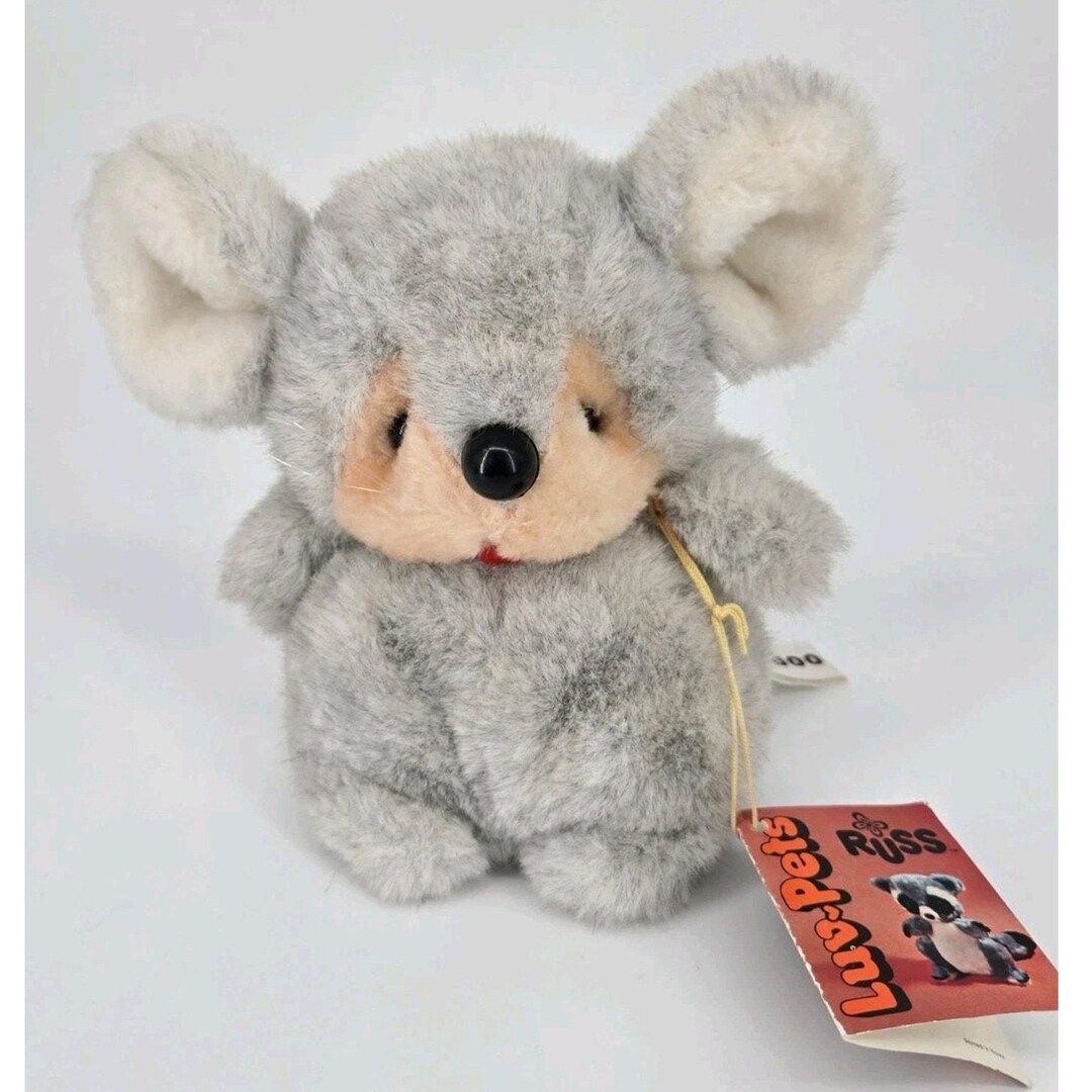 Vtg 1970s Russ Berrie Maboo Mouse Luv Pets Gray Stuffed Animal Plush - Etsy