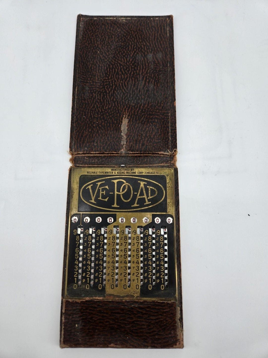 Vtg 1935 Ve-po-ad Pocket Adding Machine Calculator Brown Case - Etsy