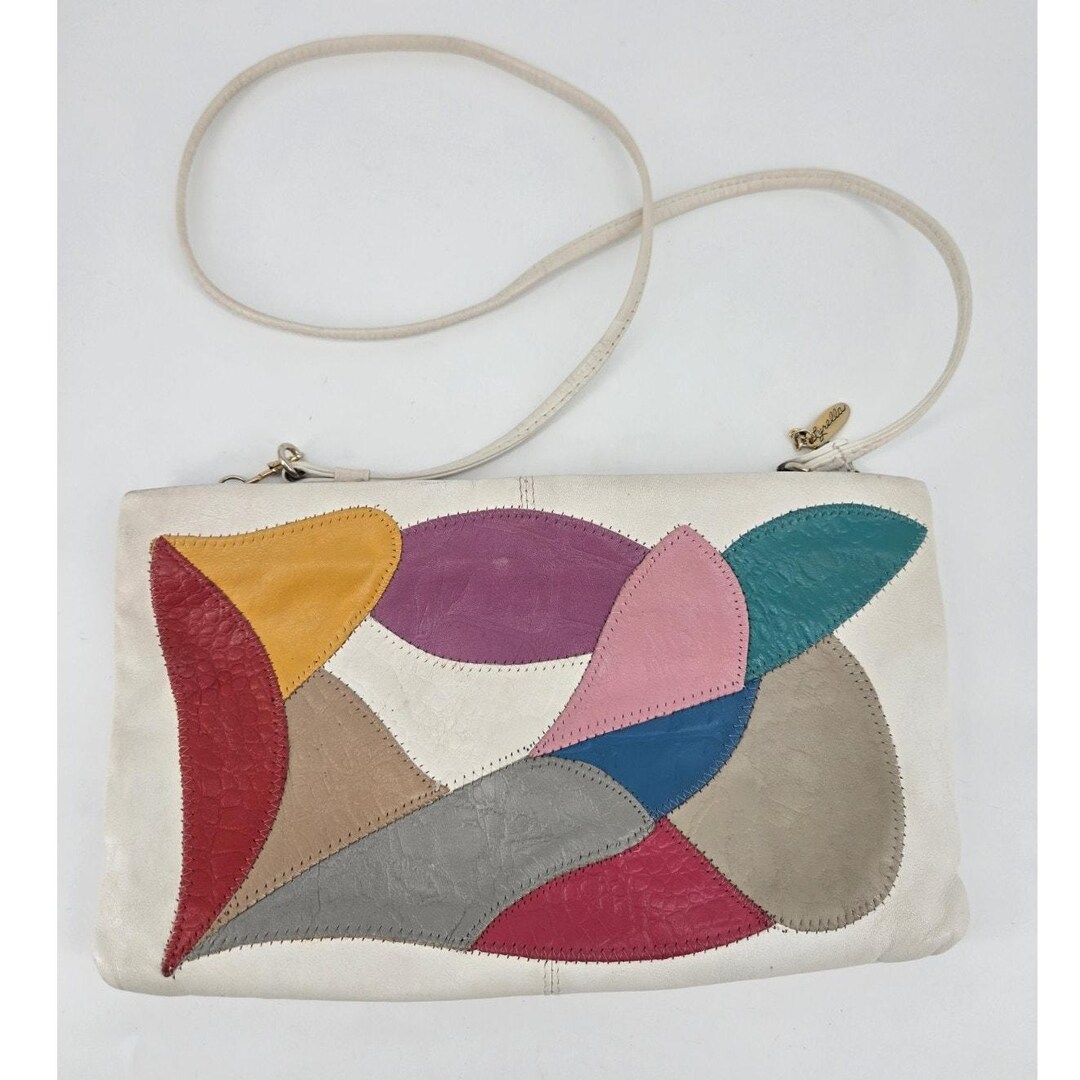 Vintage 80s Lyrella Leather Patchwork Color Block Disco Purse - Etsy