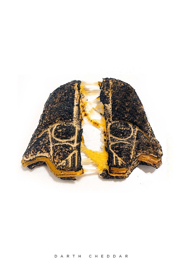 Darth Cheddar - Star Wars Themed Food Poster (digital) - Etsy