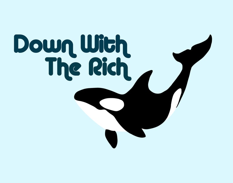 Orca Killer Whale Boat/yacht Sinking Down With the Rich Blue Digital ...