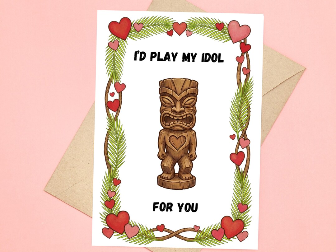 Survivor Valentine's Day Card - Hidden Immunity Idol - Digital Download ...
