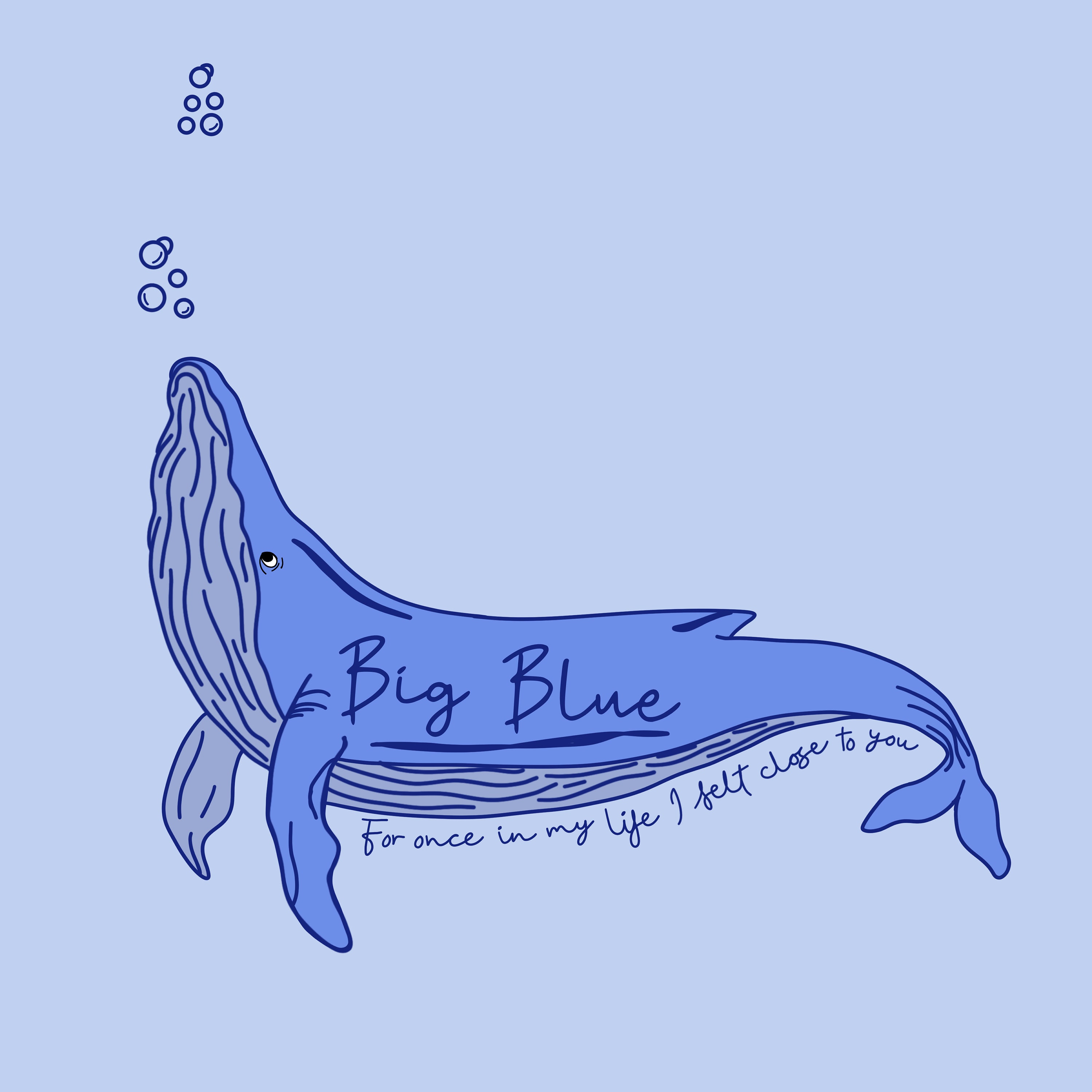 Vampire Weekend Big Blue Whale Digital Print for Wall Art, Sticker ...