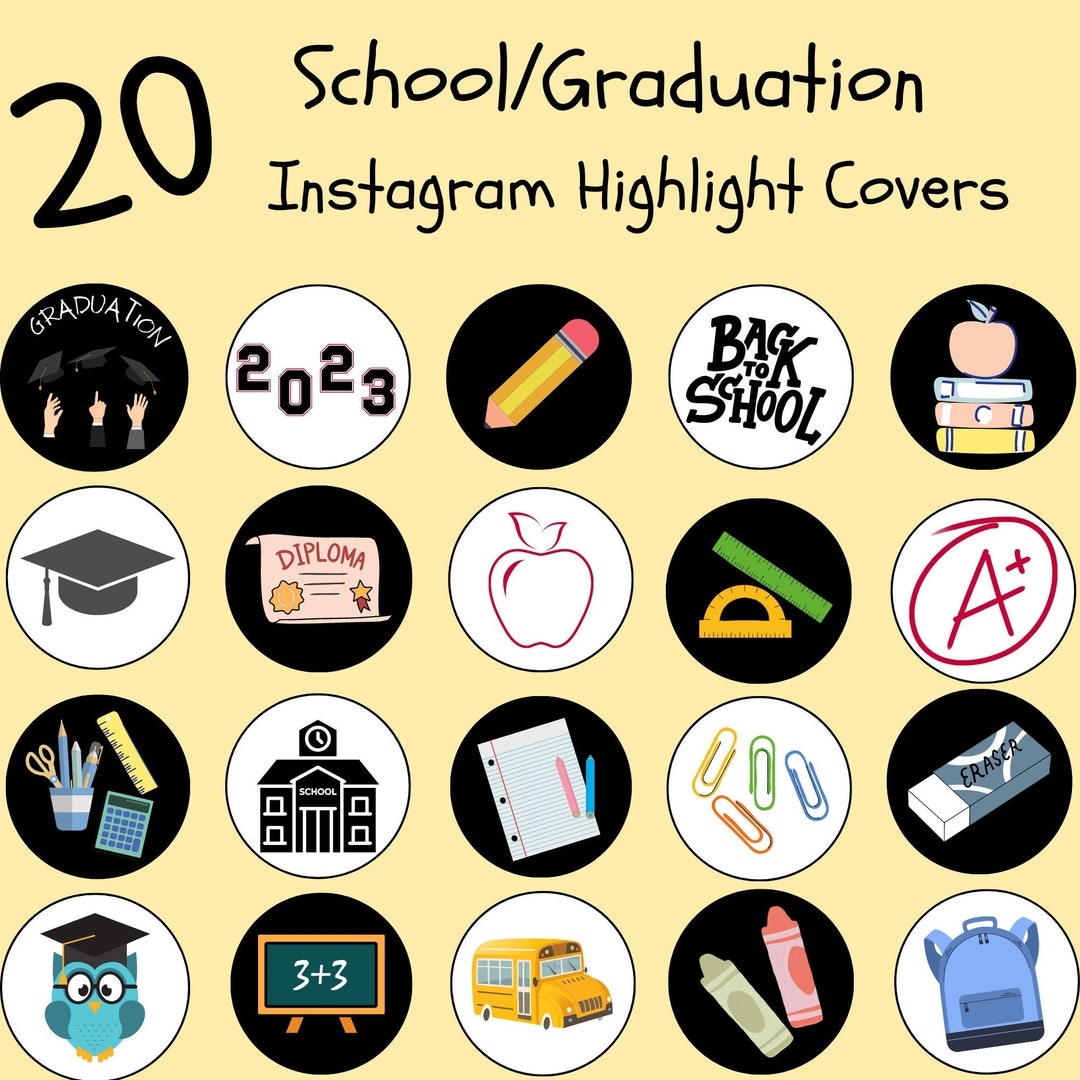 20 School/graduation Instagram Highlight Covers | Minimal | Influencer ...