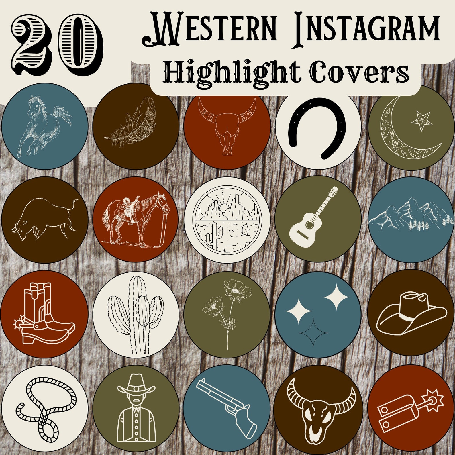 20 Western Instagram Highlight Covers | Influencer | Rodeo Highlights ...