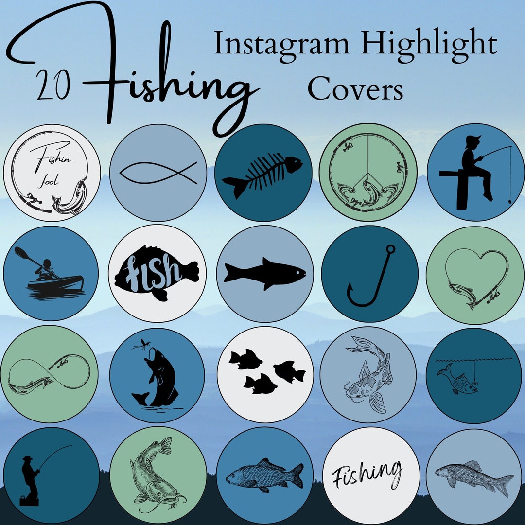 20 Fishing Instagram Highlight Covers | Fish | Hook | Pole | Fishin ...