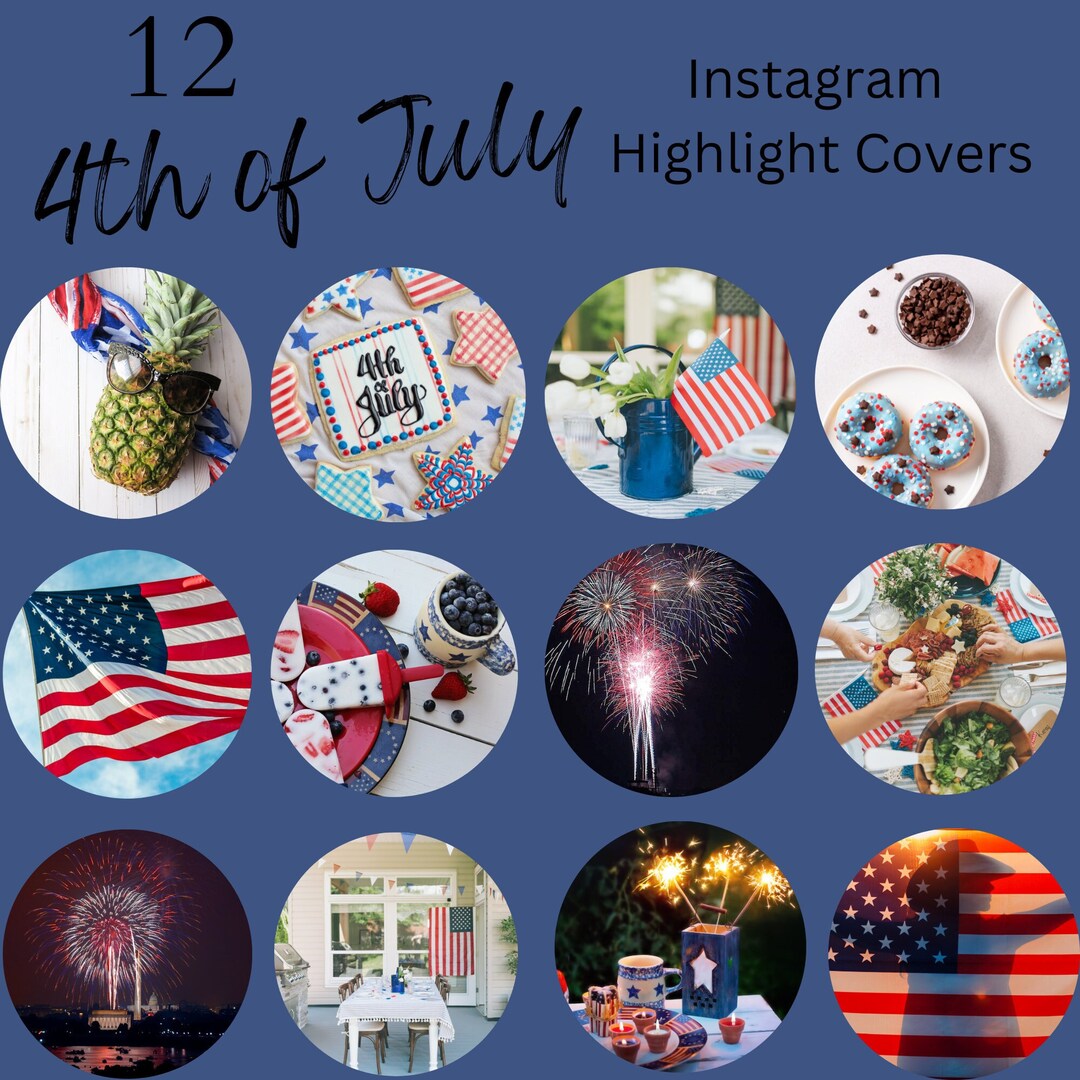 4th of July Instagram Highlight Covers: Patriotic USA (digital Download ...