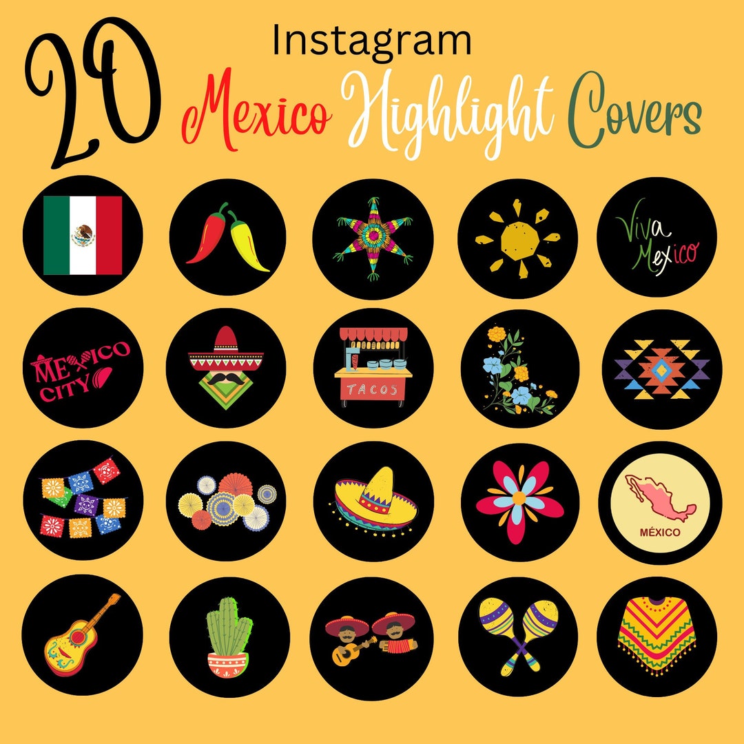 20 Mexico Instagram Highlight Covers | Minimalist | Influencer | Bright ...