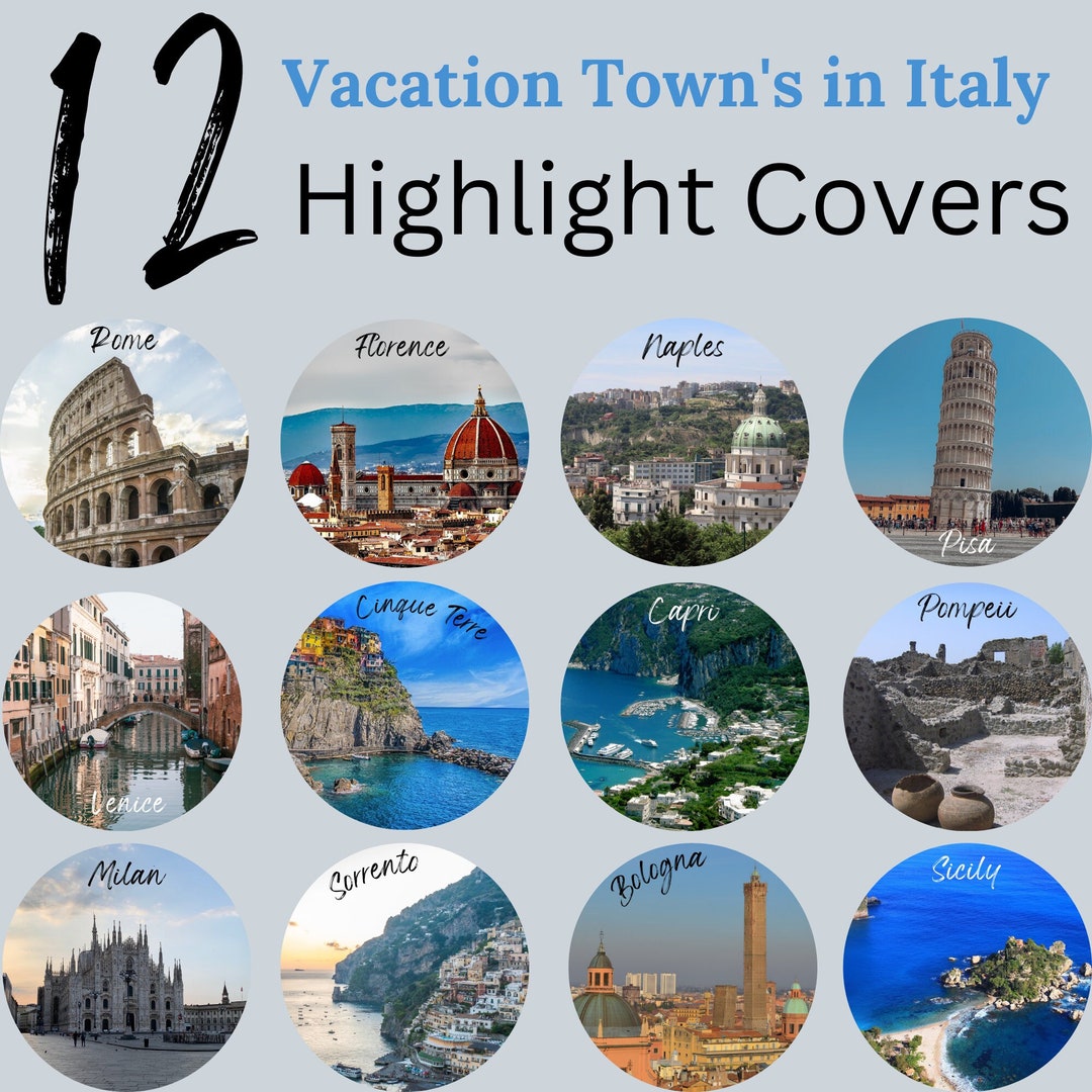 12 Vacation Town's in Italy Instagram Highlight Covers | Influencer ...