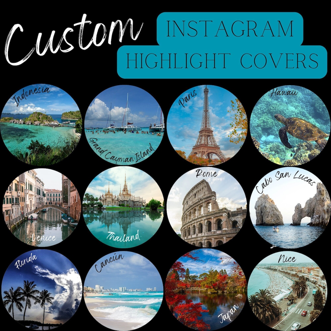 Custom Destination Instagram Highlight Covers | Countries | States ...