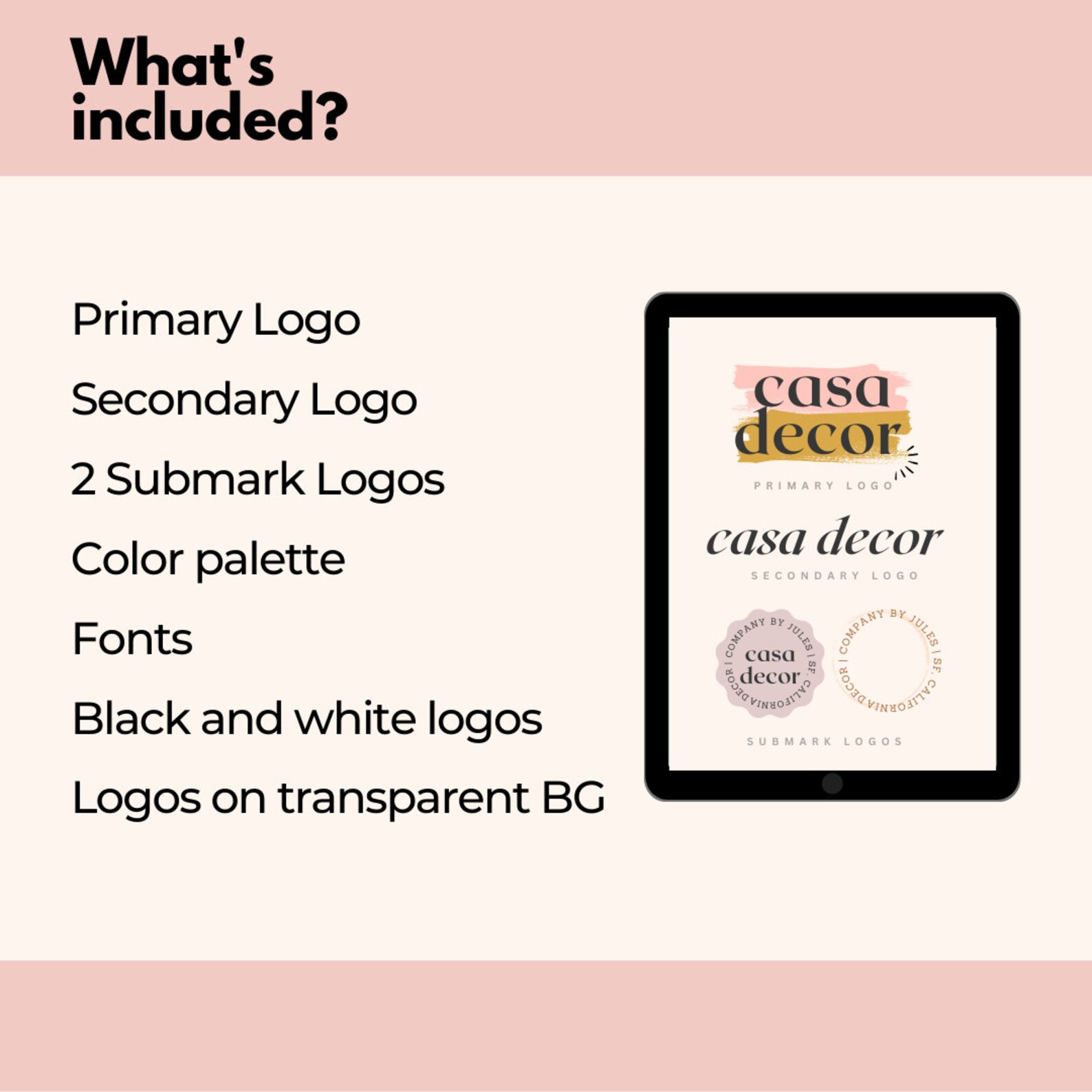 Colourful Pre-made Logo Editable in Canva, Decor Logo, Flower Logo ...