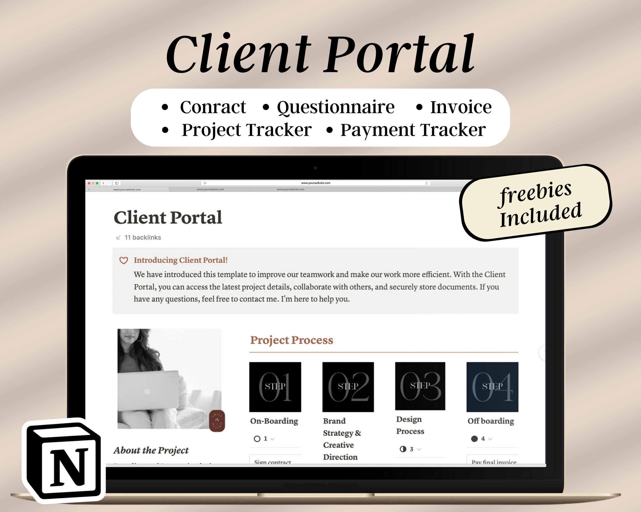 Client Onboarding Notion Template Client Portal, Graphic Designers ...