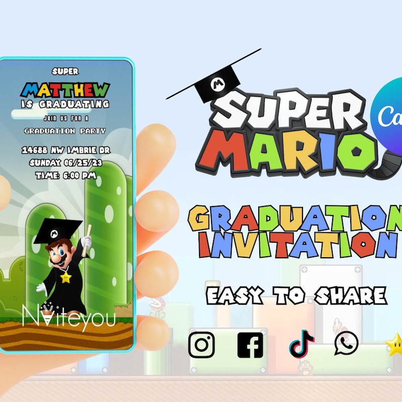 Super Mario Graduation - Etsy