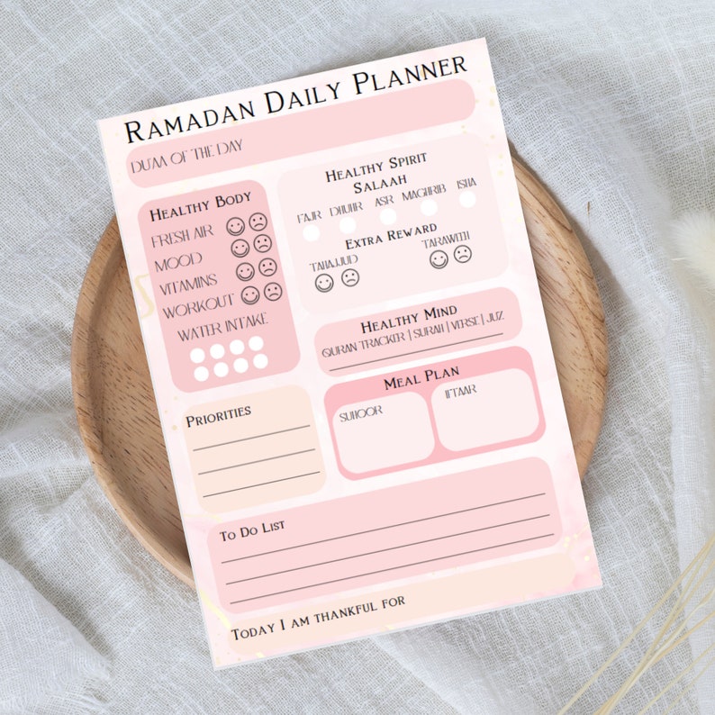 Printable Ramadan Planner, Ramadan Organiser, Ramadan Checklist, Muslim ...