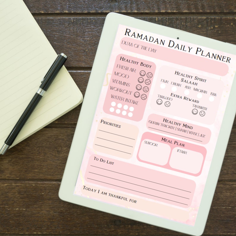 Printable Ramadan Planner, Ramadan Organiser, Ramadan Checklist, Muslim Daily Planner, Ramadan ...