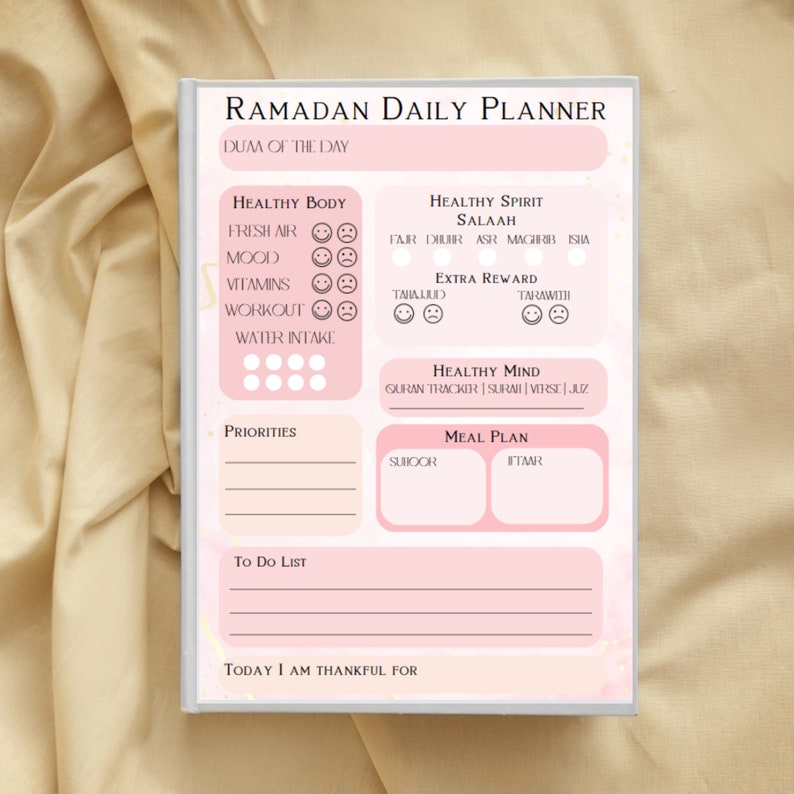 Printable Ramadan Planner, Ramadan Organiser, Ramadan Checklist, Muslim ...