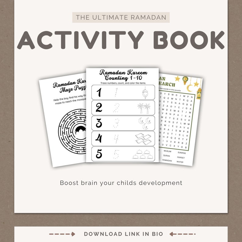 Ramadan Activity Printable, Eid Activities, Ramadan Activity Book, Ramadan Printable, Eid ...