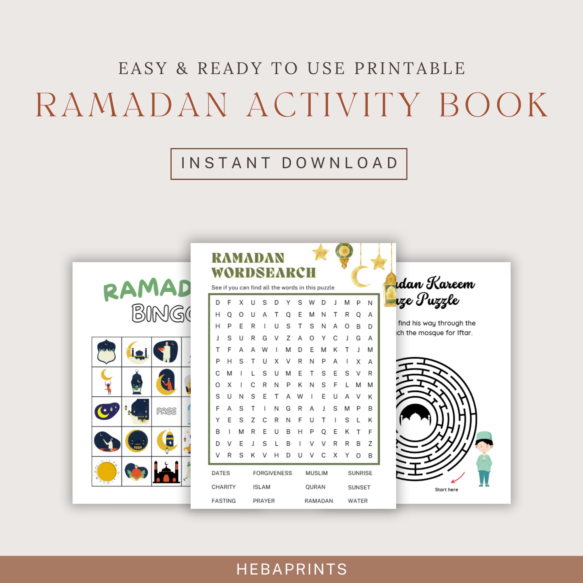 Ramadan Activity Printable, Eid Activities, Ramadan Activity Book ...