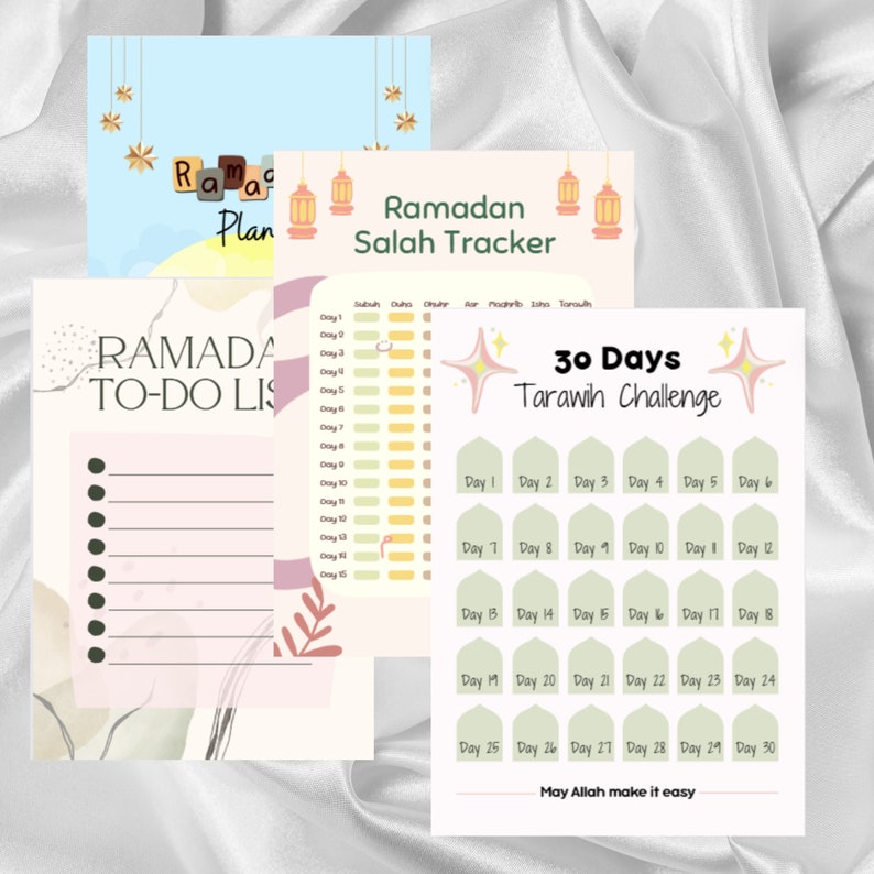 Printable Ramadan Taraweeh Prayer Tracker, Planner, Daily Printable ...