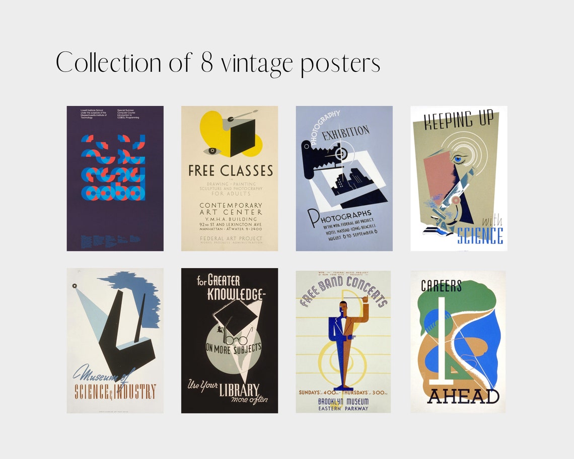 Mid Century Mod Posters, Vintage Arts and Sciences Posters, Vintage ...