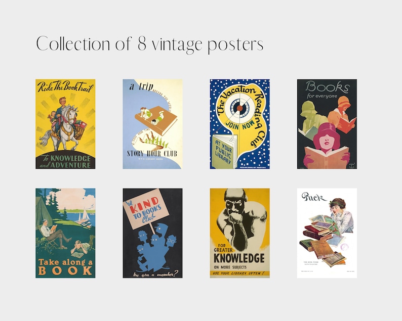 Vintage Book Posters, Home Library, Bookish Aesthetic, Vintage Posters ...
