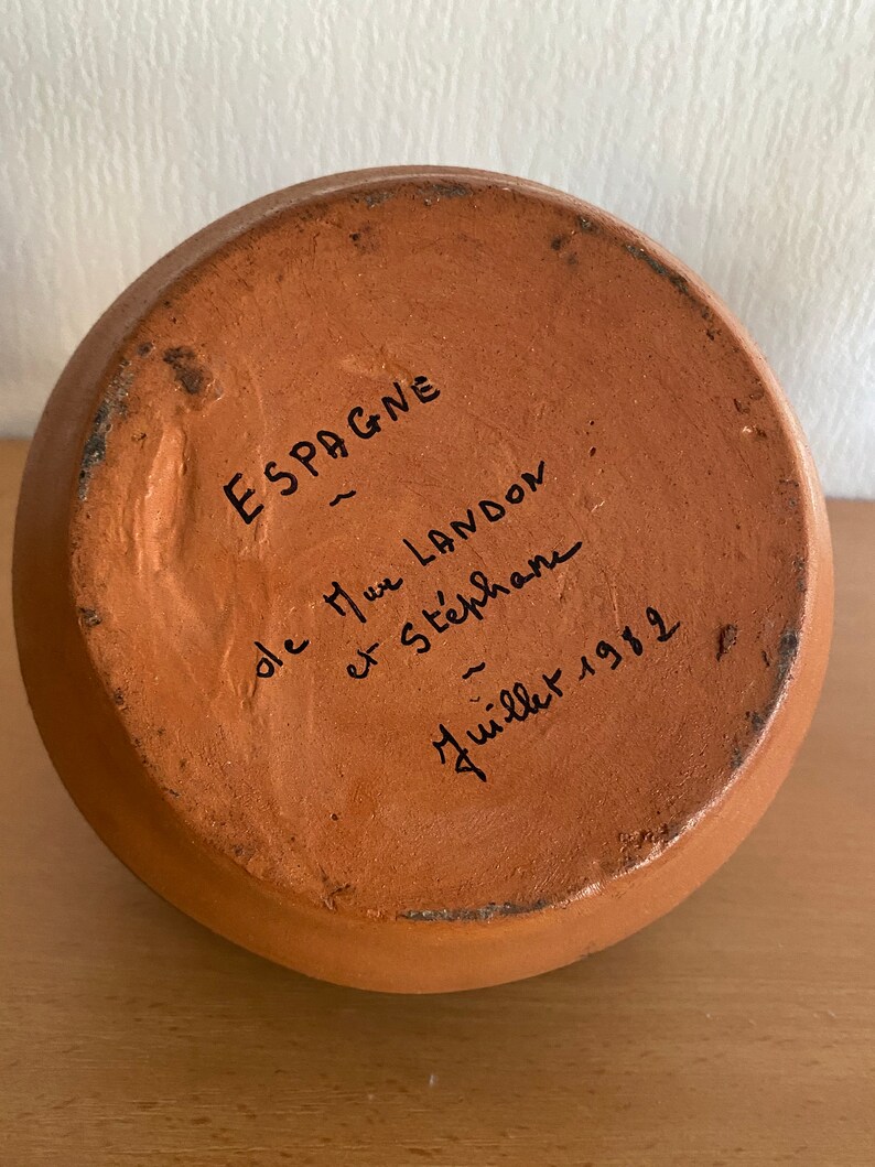 Vintage Spanish Botijo Pottery Water Jug Pitcher Evaporative Unglazed ...