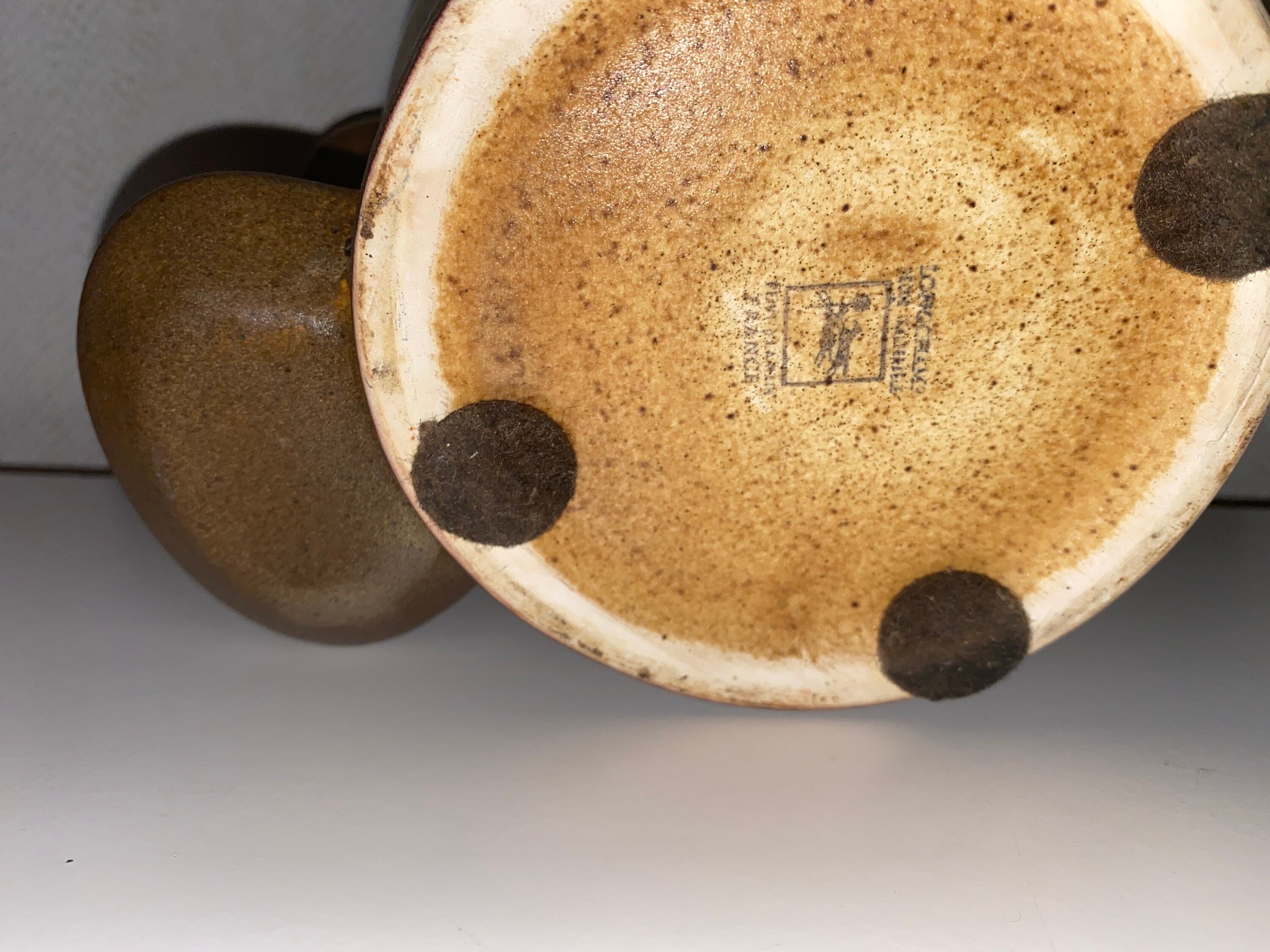 2 Antique French Longchamp Terracotta Pottery Jars/pitchers - One ...