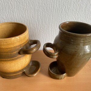 2 Antique French Longchamp Terracotta Pottery Jars/pitchers - One ...