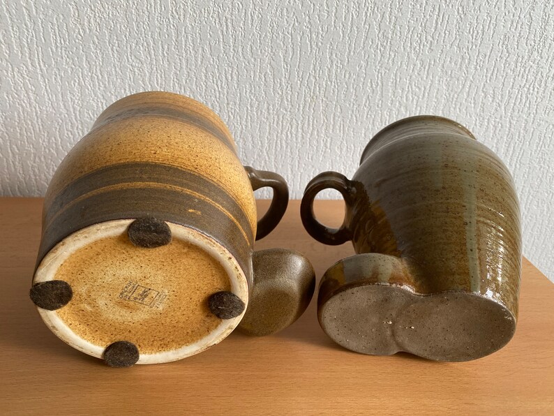 2 Antique French Longchamp Terracotta Pottery Jars/pitchers - One ...