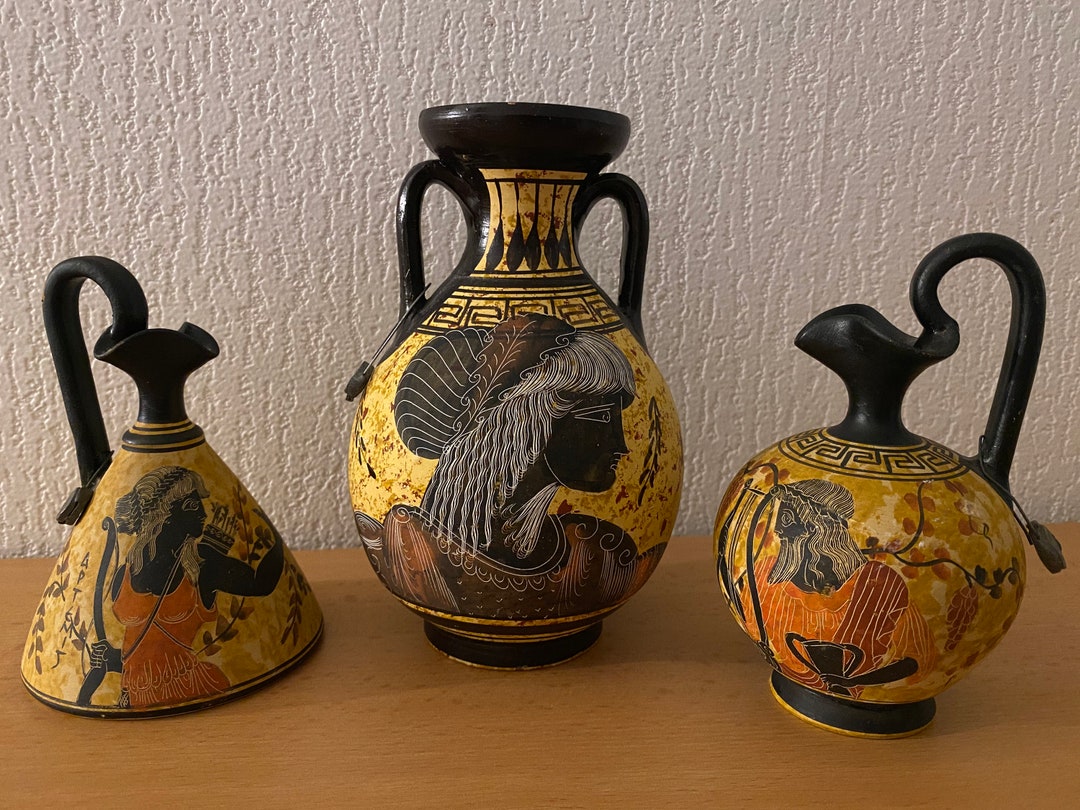 Ancient Greek Amphora Vase: Handmade Pottery Museum Replica, Gods ...