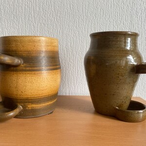 2 Antique French Longchamp Terracotta Pottery Jars/pitchers - One ...