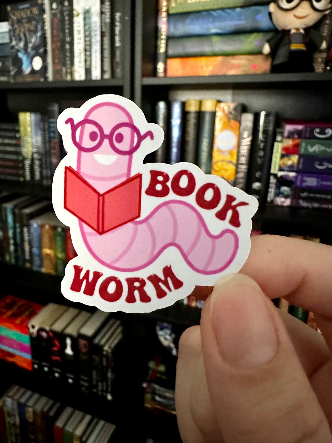 Bookworm, Stickers for Kindle/laptop, Water Bottle Sticker, Reading ...