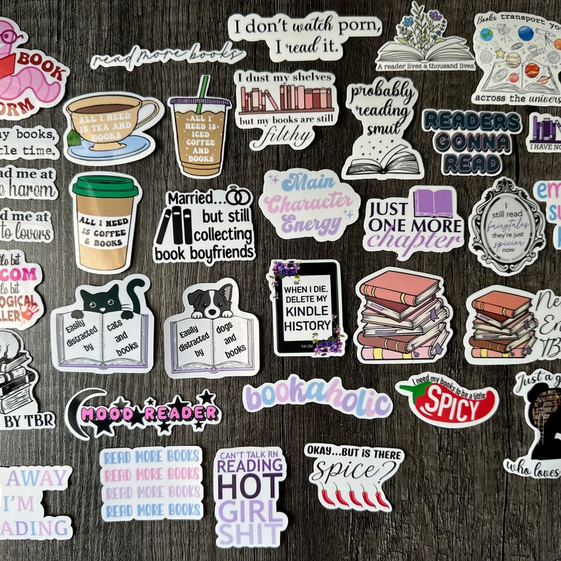 Bookish Stickers - Etsy