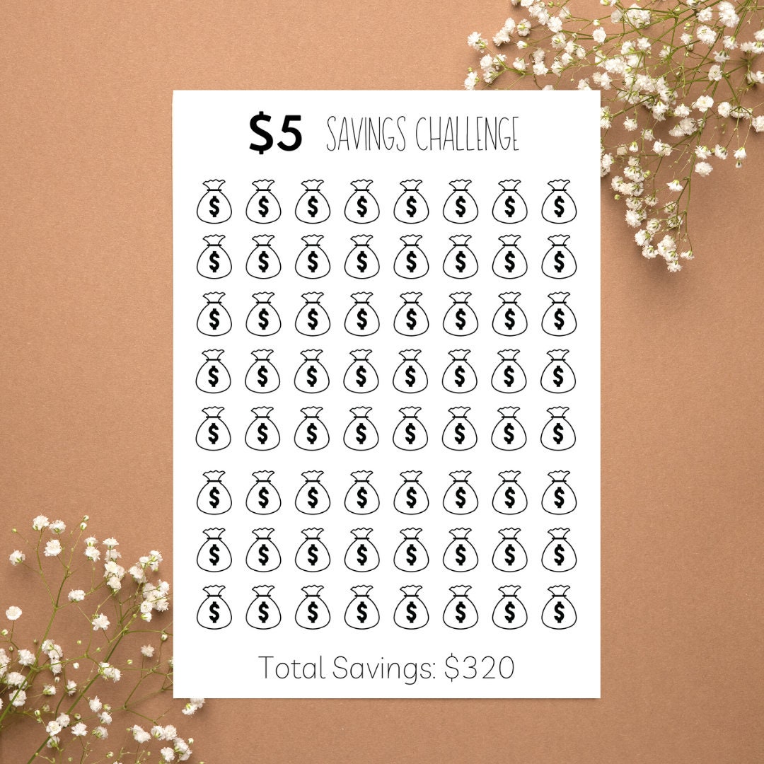 Printable Savings Challenge Tracker Bundle - Etsy Canada