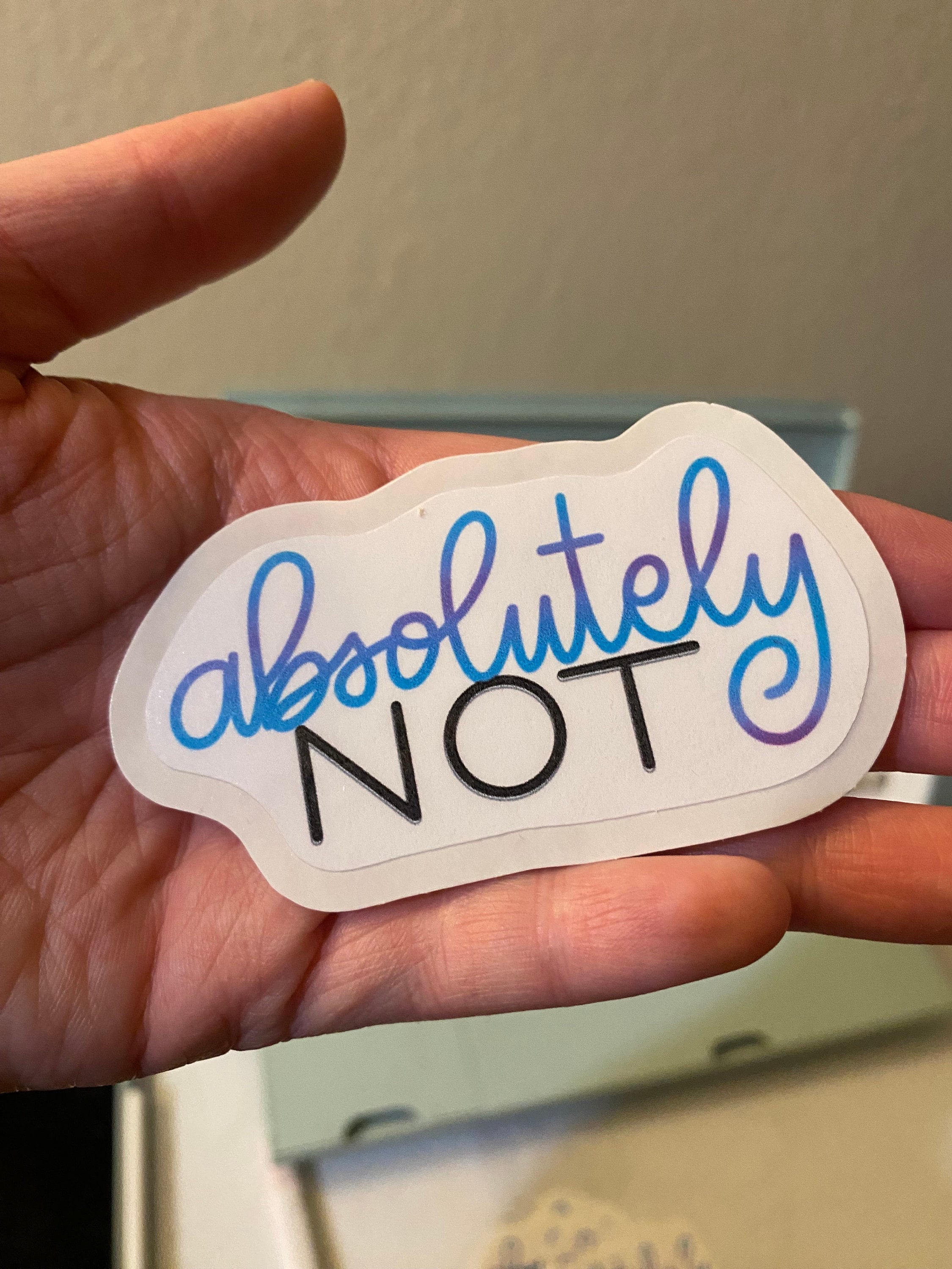 Absolutely Not Sticker - Etsy