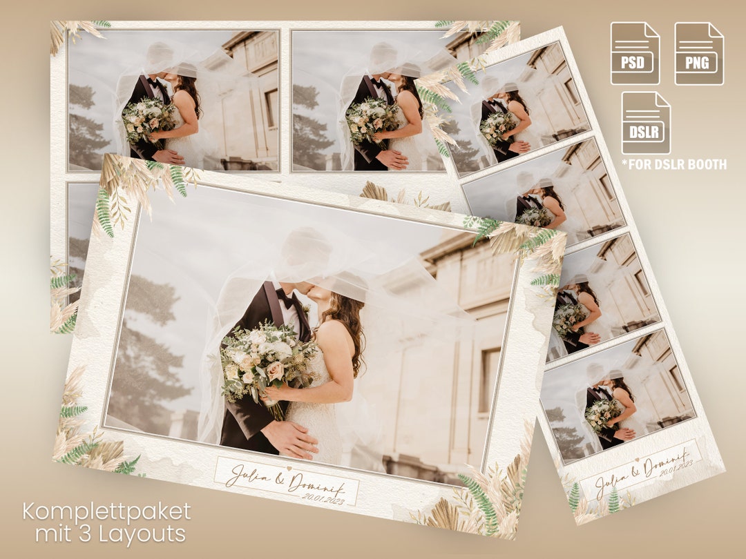 Wedding Photo Box Template, Wedding Photo Booth Template, Package 4x6 ...
