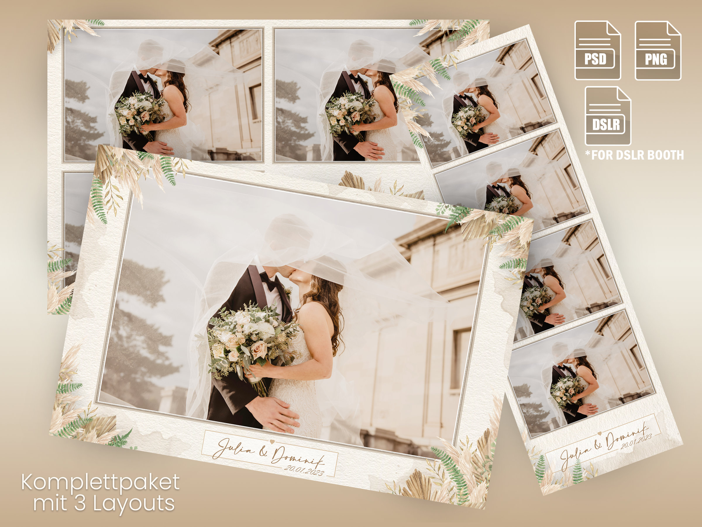 Wedding Photo Box Template, Wedding Photo Booth Template, Package 4x6 ...