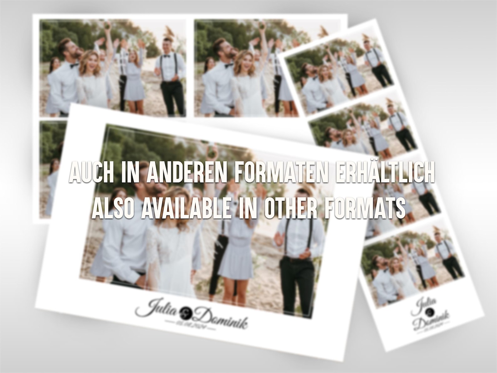 Wedding Photo Booth Template (single), (4x6/10x15) Personalized ...