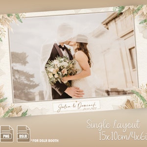 Wedding Photo Booth Template, Package 4x6/10x15, Personalized bohoo ...