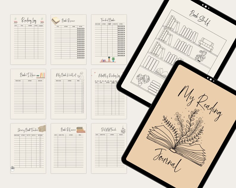 Reading Journal, Reading Tracker, Reading Log, Reading Planner, Reading ...