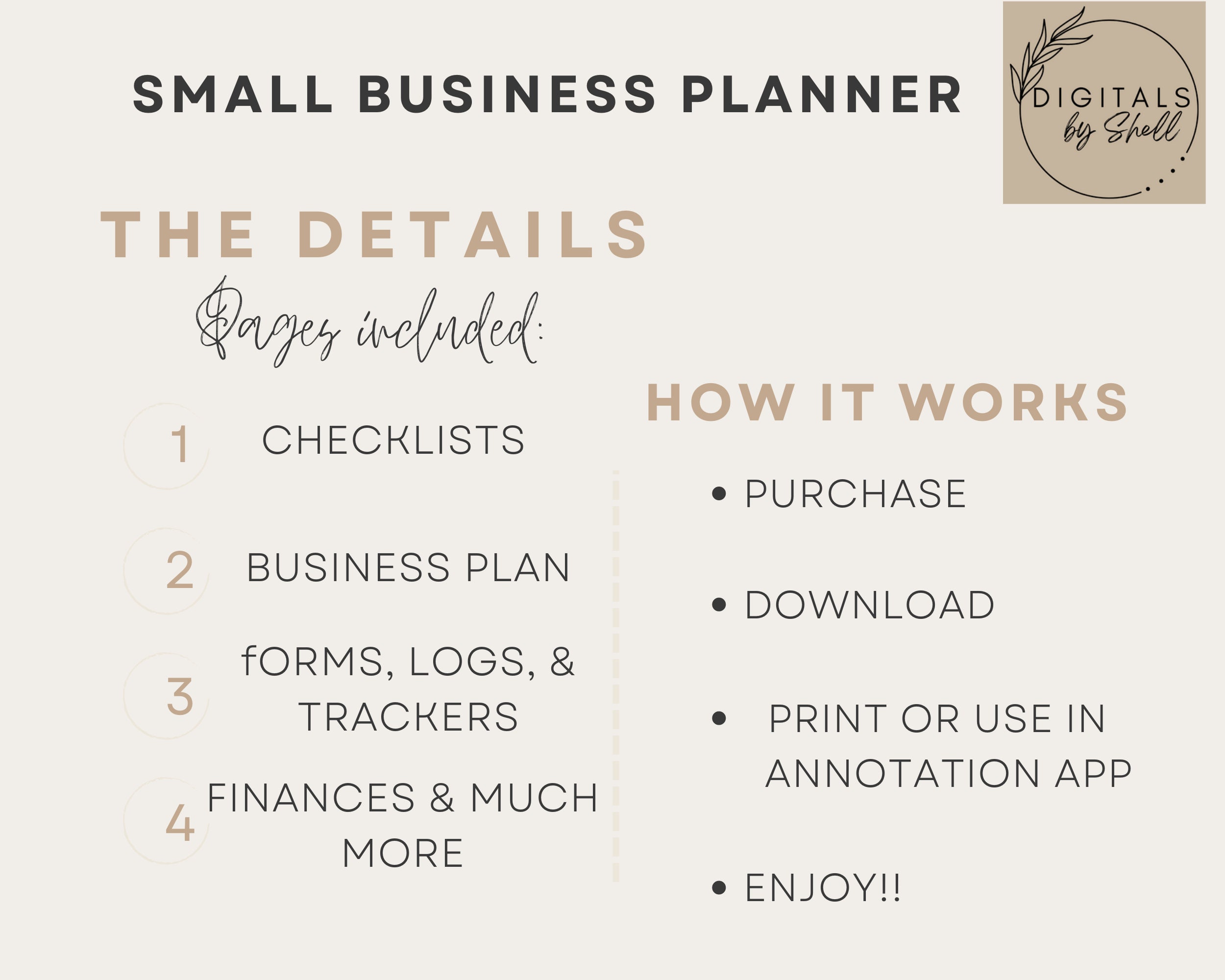 Small Business Planner, Printable Planner, Digital Planner, Small ...