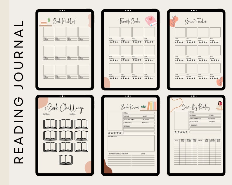 Reading Journal, Reading Tracker, Reading Log, Reading Planner, Reading ...