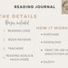 Reading Journal, Reading Tracker, Reading Log, Reading Planner, Reading ...