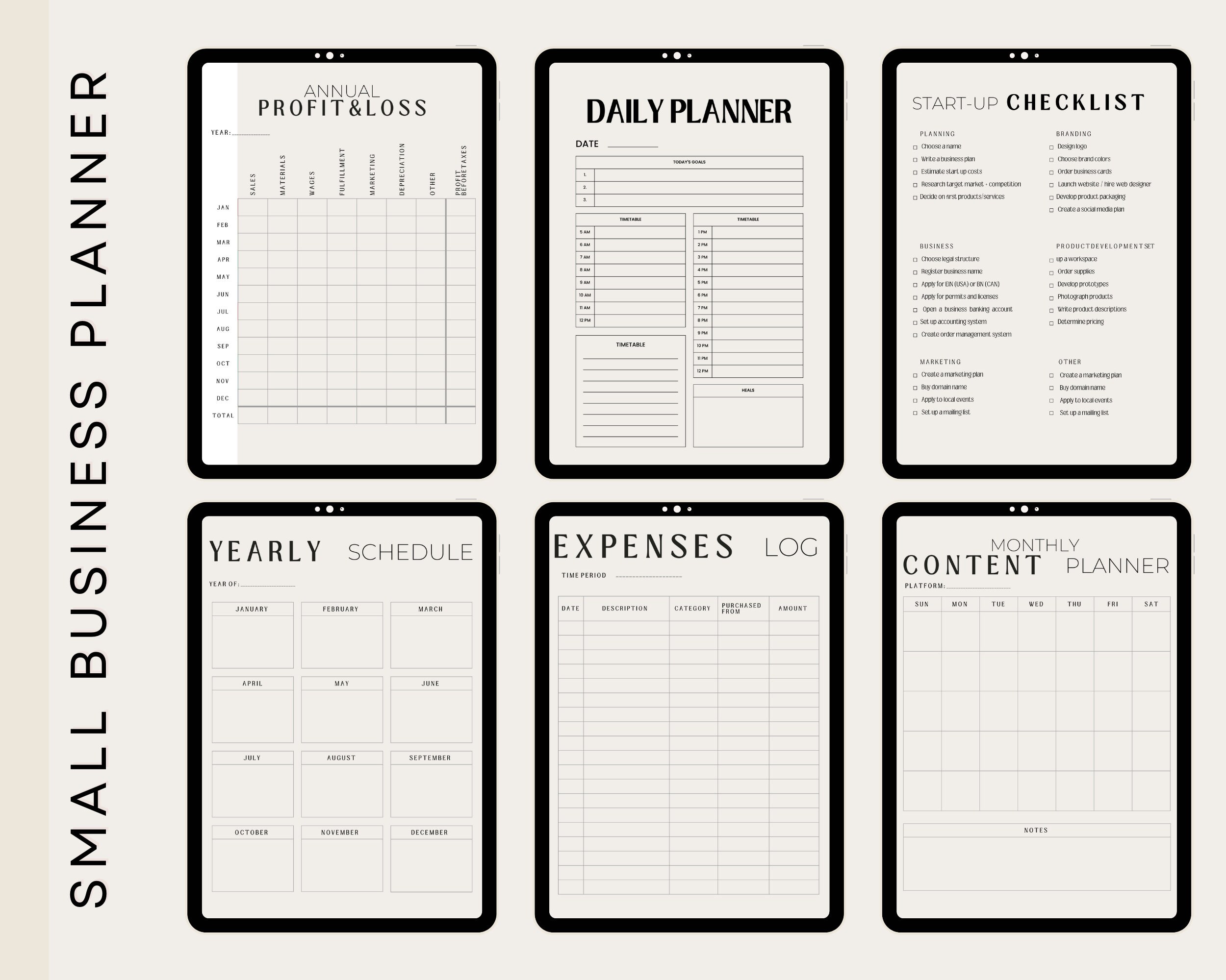 Small Business Planner, Printable Planner, Digital Planner, Small ...