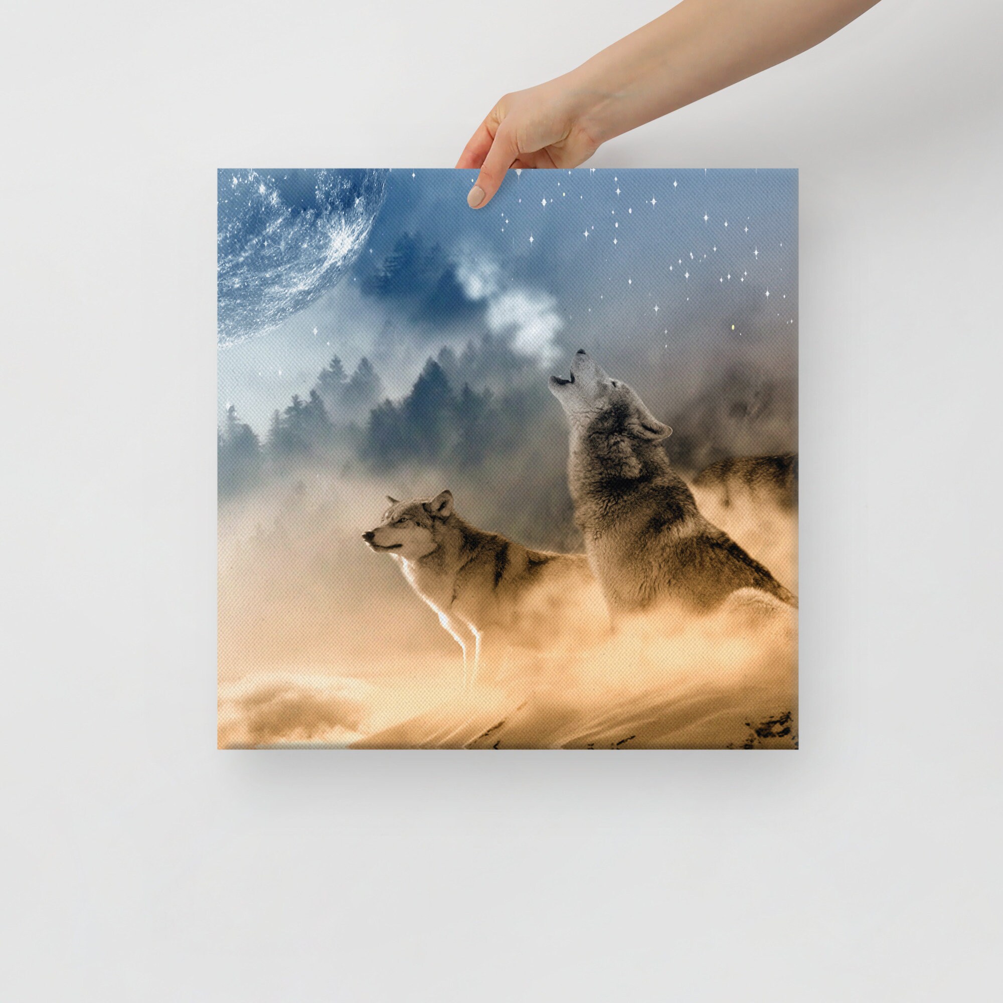 Howling Wolf Pack Paintings