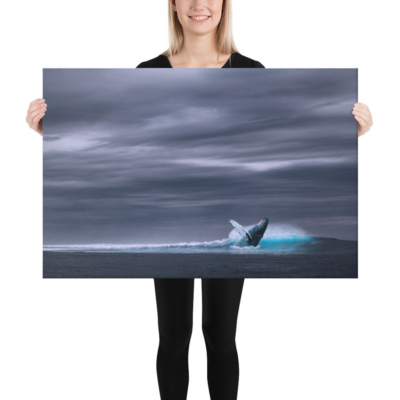 Blue Whale Canvas, Wildlife Photography, Wildlife Art, Aquatic Animals ...