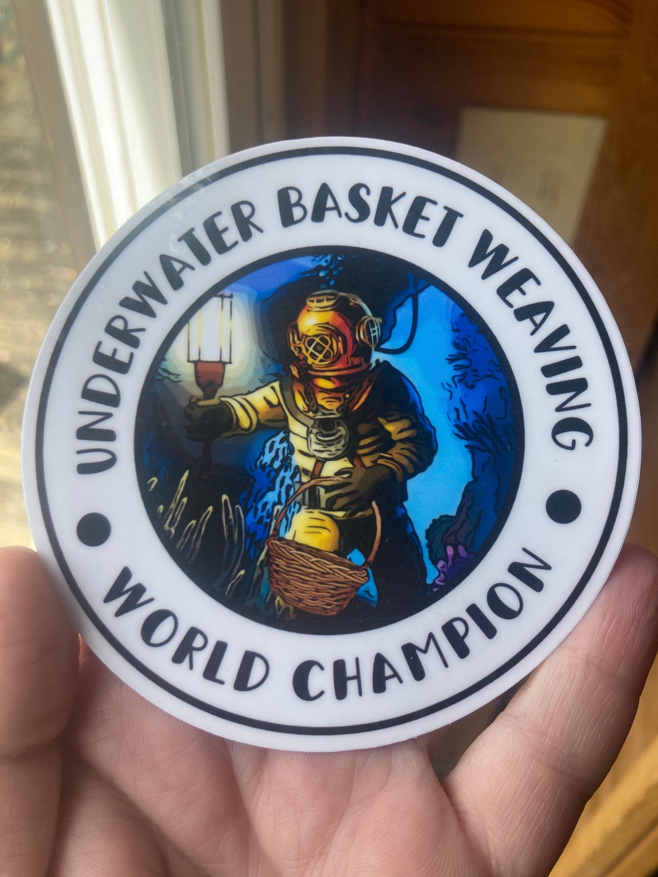 Underwater Basket Weaving World Champion Sticker - Etsy